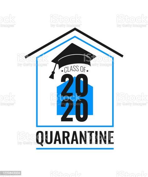 2020 격리 등급 검은 색 번호 파란색과 흰색 배경에 교육 학술 모자 코로나 바이러스 검역 2020 벡터 그림입니다 2020년에 대한 스톡 벡터 아트 및 기타 이미지