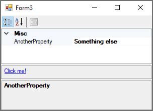 Vb Net How To Add A Linklabel In A Propertygrid In Windows Forms
