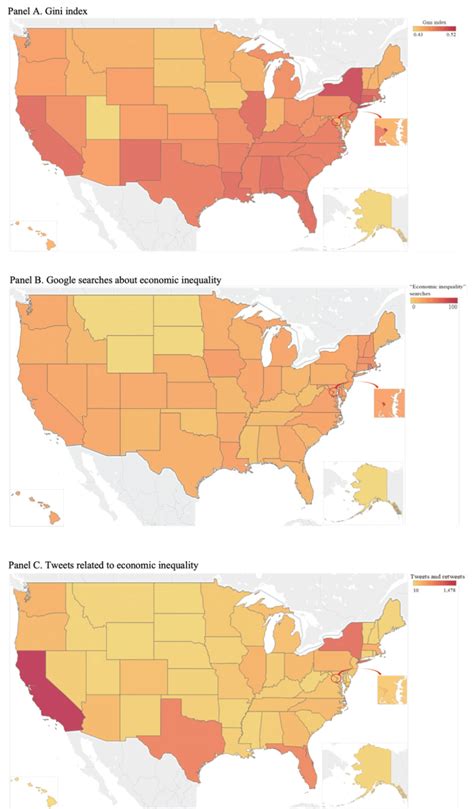 Panel A Shows The Gini Index For Each U S State Panel B Shows The Download Scientific Diagram