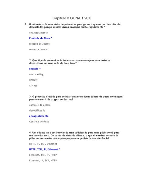 Examen Cisco Ccna 1 V6 0 Capitulo 3 Resuelto 100 Es Pt Pdf Modelo Osi Red De Computadoras