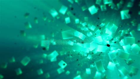 Colorful Abstract Cubes In Space Texture Isolated 3d Illustration Stock Illustration