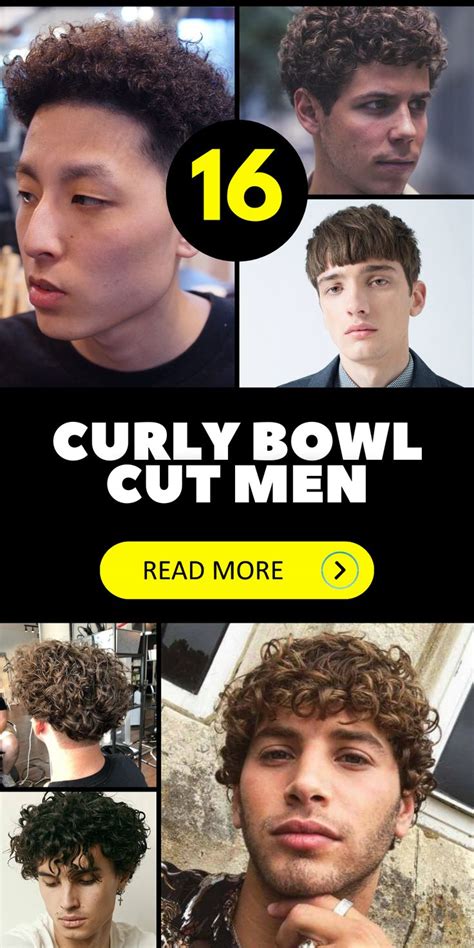 Effortlessly Stylish Curly Bowl Cut Mens Haircut A Blend Of Modern