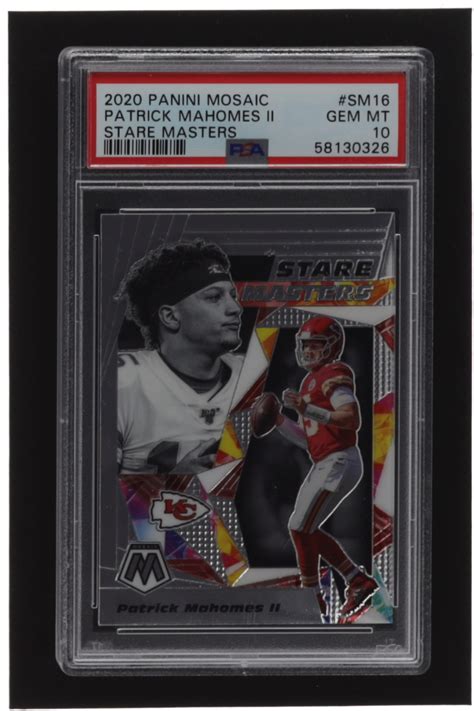 Patrick Mahomes 2020 Panini Mosaic Stare Masters Sm16 Psa 10