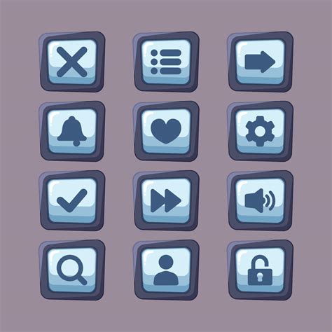 Game Icons Set For UI UX 15306010 Vector Art At Vecteezy