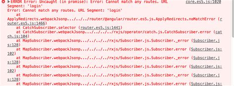Typescript Error Uncaught In Promise Error Cannot Match Any
