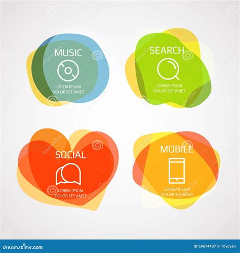 Different Color Blobs With Template Text Stock Vector Illustration Of Layout Blobs 59674437