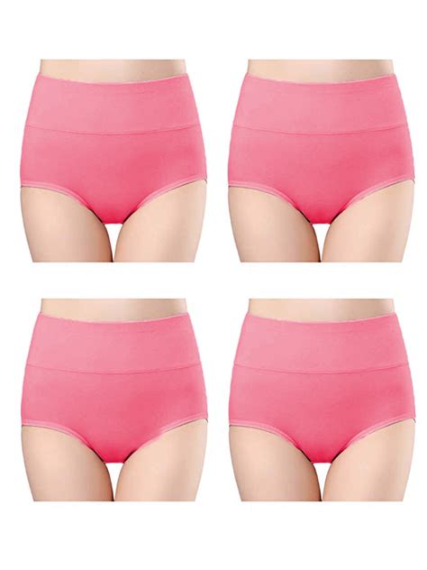 Lelinta Womens Cotton Underwear High Waist Full Coverage Brief Panty 4
