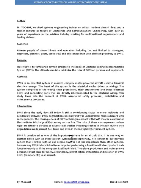 Introduction To Electrical Wiring Interconnection System Ewis Pdf