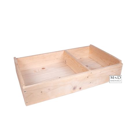 Fruitkist Laag Met Tussen Schot En Handvat X X Cm Mand En Deco