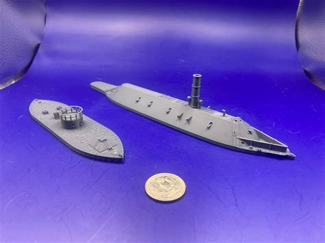 Uss Monitor And Css Virginia 1 350 Ship Models Etsy
