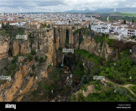 Aerial View Of The Monumental City Of Ronda In The Province Of Malaga