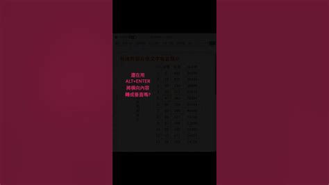 Excel儲存格橫向文字轉換成垂直 Excel教學 Excel Shorts Youtube