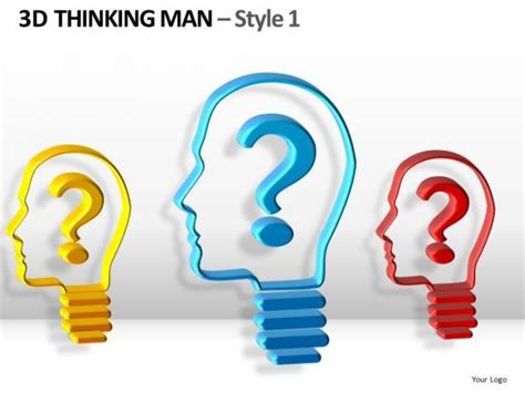 Thinking Men With Questions PowerPoint Templates And Ppt Slides