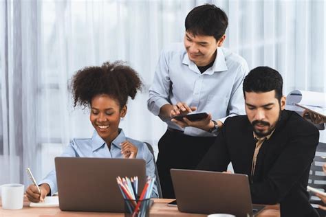Premium Photo Modern Multicultural Office Worker In Corporate