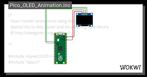 Pico OLED Animation Copy Wokwi ESP32 STM32 Arduino Simulator