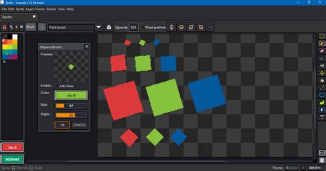 Rotating Square Brush Script Scripts And Extensions Aseprite Community