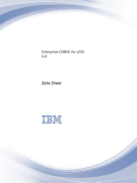 Cobol Zos Factsheet 22 Pdf Java Programming Language Operating