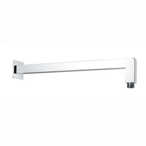 Square Wall Mounted 90 Degree Bend Shower Arm 370mm Chrome House Of