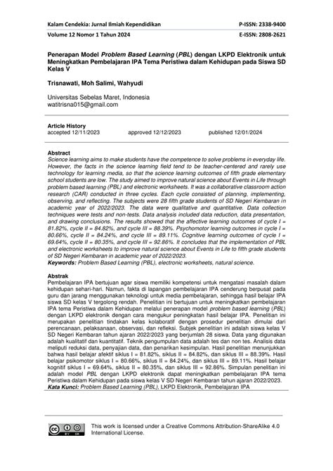 pdf penerapan model problem based learning pbl dengan lkpd