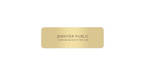 Gold Template Professional Modern Classy Simple Label Zazzle