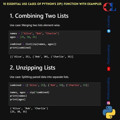Python Coding On Linkedin 10 Essential Use Cases Of Pythons Zip Function With Examples Free