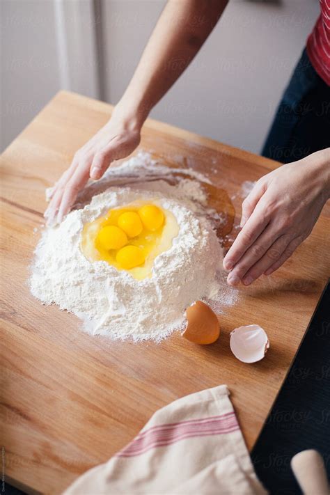 Woman Preparing Homemade Pasta By Stocksy Contributor Davide Illini Stocksy