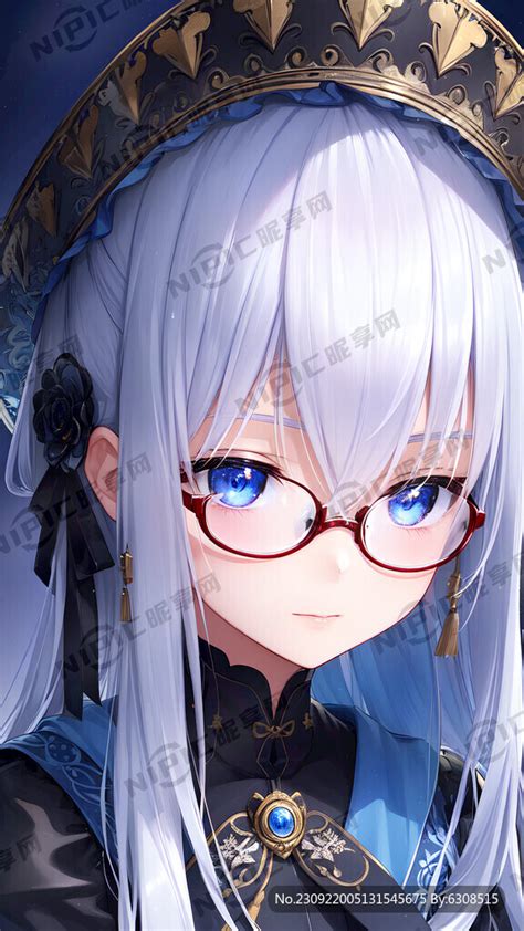 Ai创作图日系美少女 元气可爱 娇小 灰色长发 披发 蓝色瞳孔 戴黑框眼镜 穿可爱连衣裙 穿精致皮鞋 简单头饰 穿白色长袜 离观众远 蝴蝶结 详细刻画身体 大师作品 昵图网