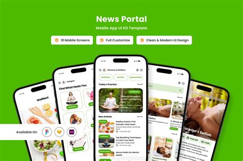 新闻门户移动应用app Ui Kit Figsketchxd 云瑞设计