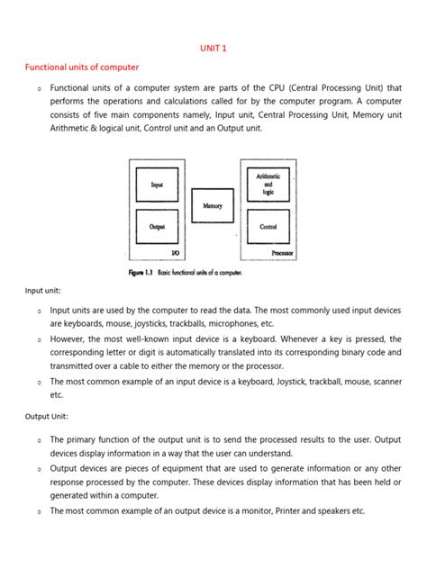 cao u1 pdf input output computer data storage