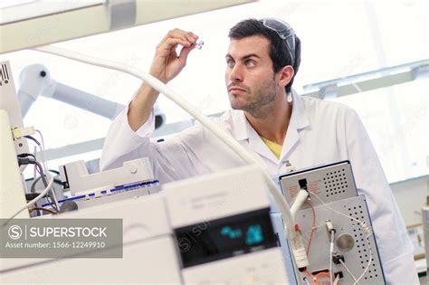 Researcher GC MS Gas Chromatograph With Mass Detector Analysis Of Organic Compounds In