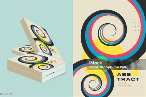 현실적인 책 모형 표지 디자인 템플릿 동적 효과가있는 3d 물결 모양의 배경 3차원 형태에 대한 스톡 벡터 아트 및 기타 이미지 3차원 형태 책 교육 Istock