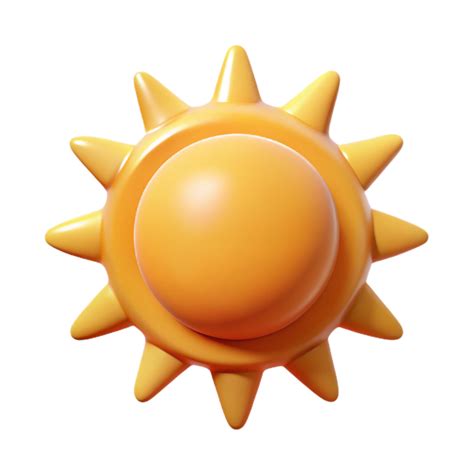Quintessential Avant Garde Scalable Sun Icon Crisp Edges Symmetrical Flat Color With Scalable