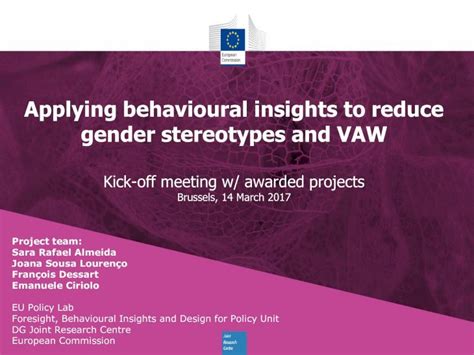 Pdf Applying Behavioural Insights To Reduce Gender Stereotypes Ec Europa Eu Justice Grants1