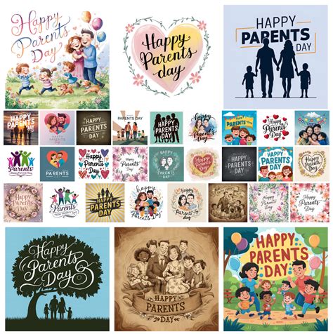 Free Happy Parents Day Floral Wreath