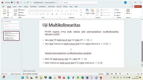 Uji Multikolinearitas Dengan Nilai Vif Dan Tolerance Metode Collinearity Diagnostic L Spss 27