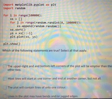 Solved Import Matplotlibpyplot As Plt Import Random For I
