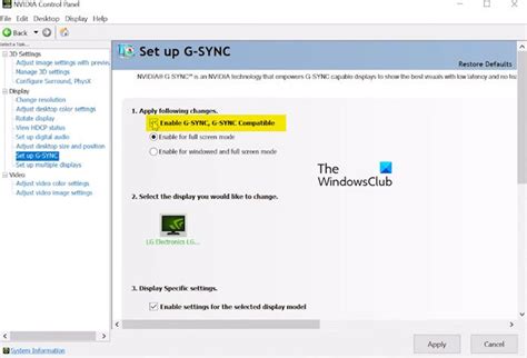 How To Enable G Sync On Windows Freesync Monitor