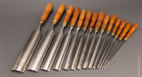 Massive Set Of 14 Buck Bros Pattern Makers Paring Gouges 113960