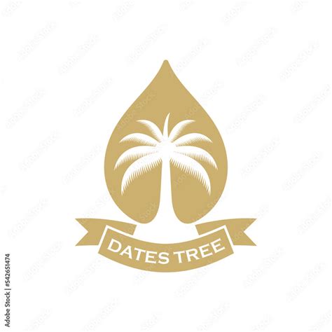Dates Vector Logo Arabian Dates Tree Logo Stock Vector Adobe Stock