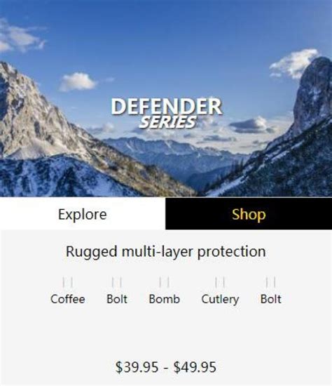 带有悬停按钮滑出的html5响应式卡片