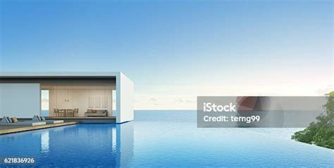 현대적인 디자인의 수영장이있는 씨 뷰 하우스 럭셔리 빌라 수영장 스포츠 경기장에 대한 스톡 사진 및 기타 이미지 수영장