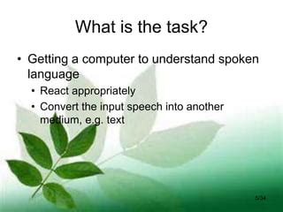Automatic Speech Recognition PPT
