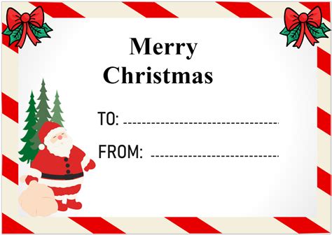 Christmas Tag Template EdrawMax Template