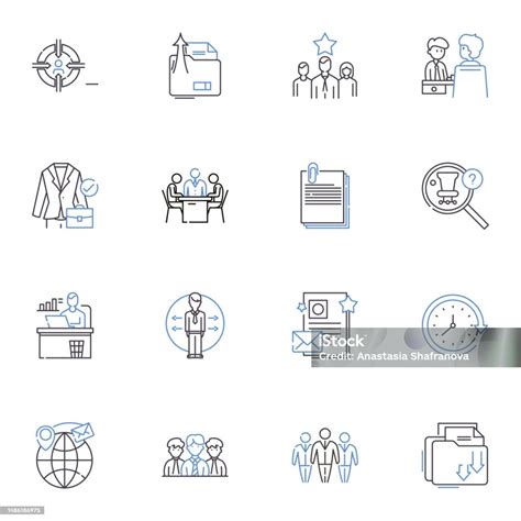 고객 확보 라인 아이콘 모음입니다 잠재 고객 발굴 리드 생성 판매 깔때기 전환 아웃리치 파이프라인 획득 벡터 및 선형