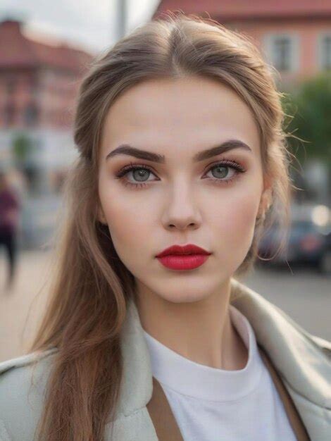 Premium Ai Image Young Beautiful Slavic Model