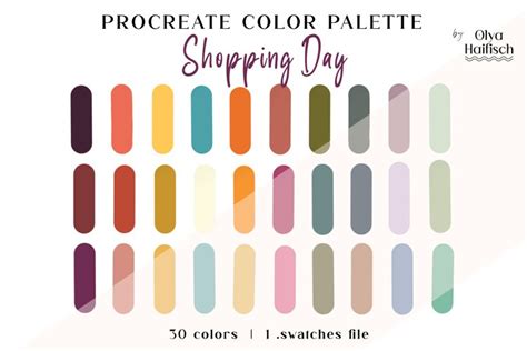 Bright Procreate Color Palette Colorful Procreate Swatches
