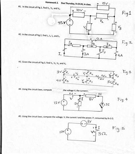 solved homewi 1 ﻿in the circuit of fig 1 ﻿find v1 v2 2