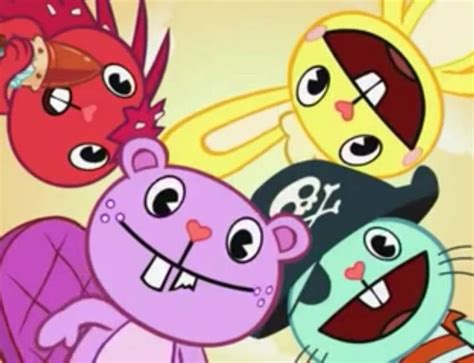 Happy Tree Friends Toothy Russell Cuddles Y Flaky Dibujo De