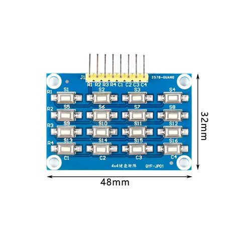 Original Microcontroller Development Board 4x4 Matrix Keyboard Module