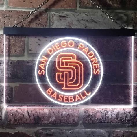 San Diego Padres Logo Led Neon Sign Red And Yellow Medium 16 X 12